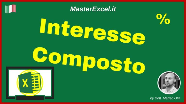 Calcolare l'Interesse Composto con la Formula in Excel | Actualizado ...