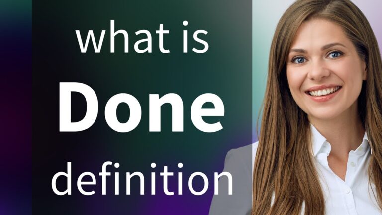 Done Significato: Scopri il Verbo e le Sue Molteplici Applicazioni ...