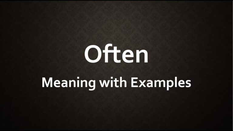 Spiegazione Completa della Parola "Often": Significato e Utilizzo ...